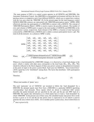 FUZZY LOAD FREQUENCY CONTROLLER IN DEREGULATED POWER ENVIRONMENT BY PRINCIPAL COMPONENT ANALYSIS ...