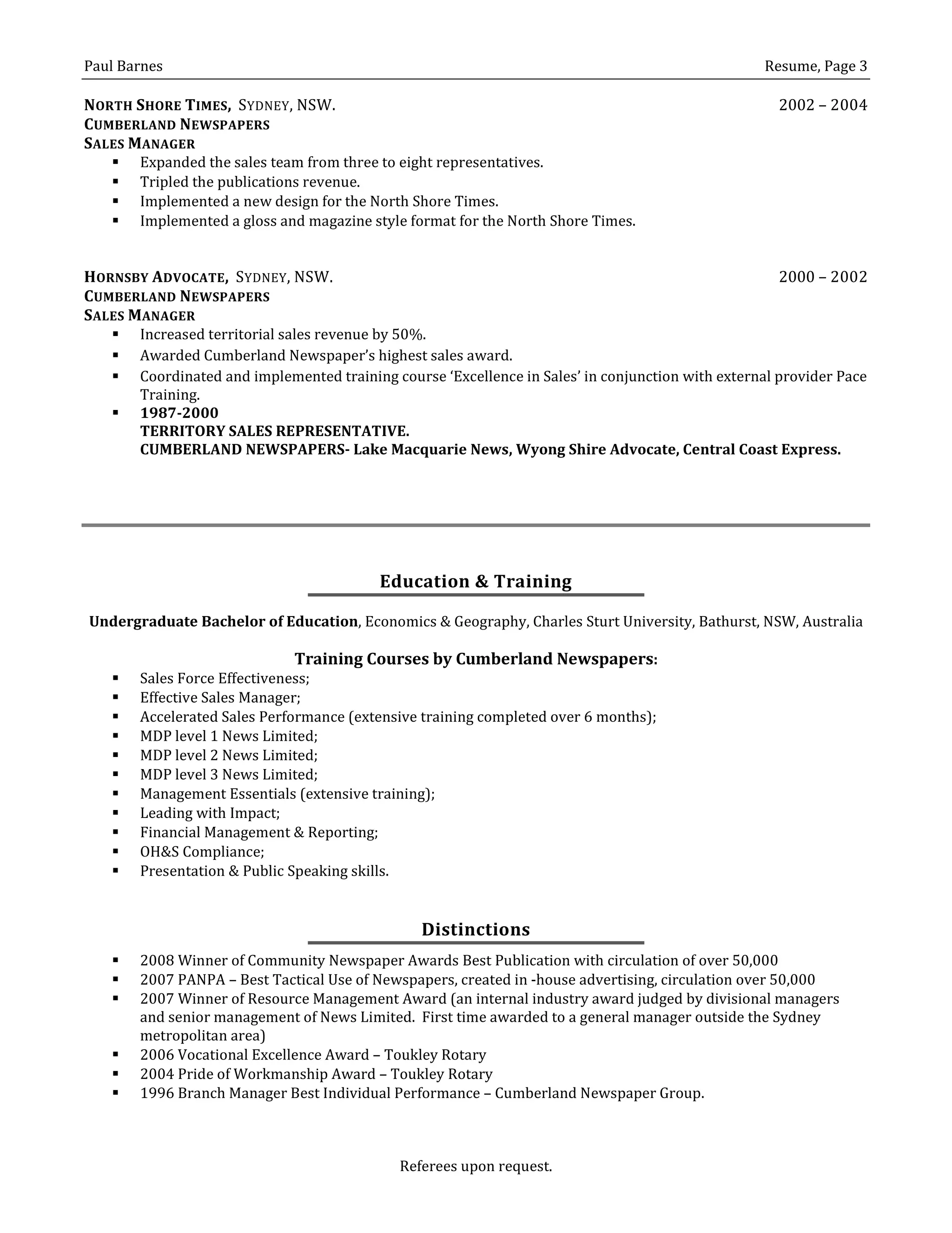 CV-Paul Barnes -Final | PDF