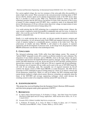 STUDY OF SPIN TRANSFER TORQUE (STT) AND SPIN ORBIT TORQUE (SOT) MAGNETIC TUNNEL JUNCTIONS (MTJS ...