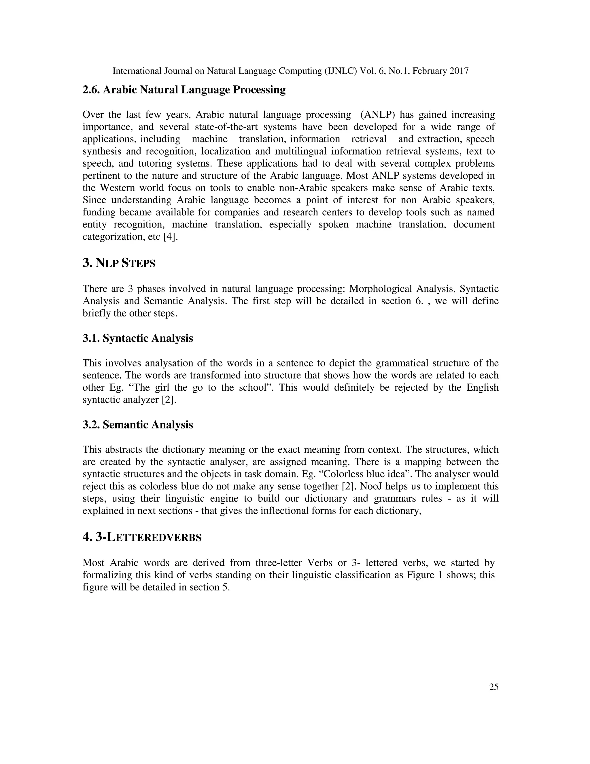 STANDARD ARABIC VERBS INFLECTIONS USING NOOJ PLATFORM | PDF