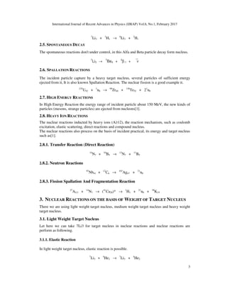 NUCLEAR REACTION TAKING DIFFERENT WEIGHT TARGET NUCLEUS | PDF
