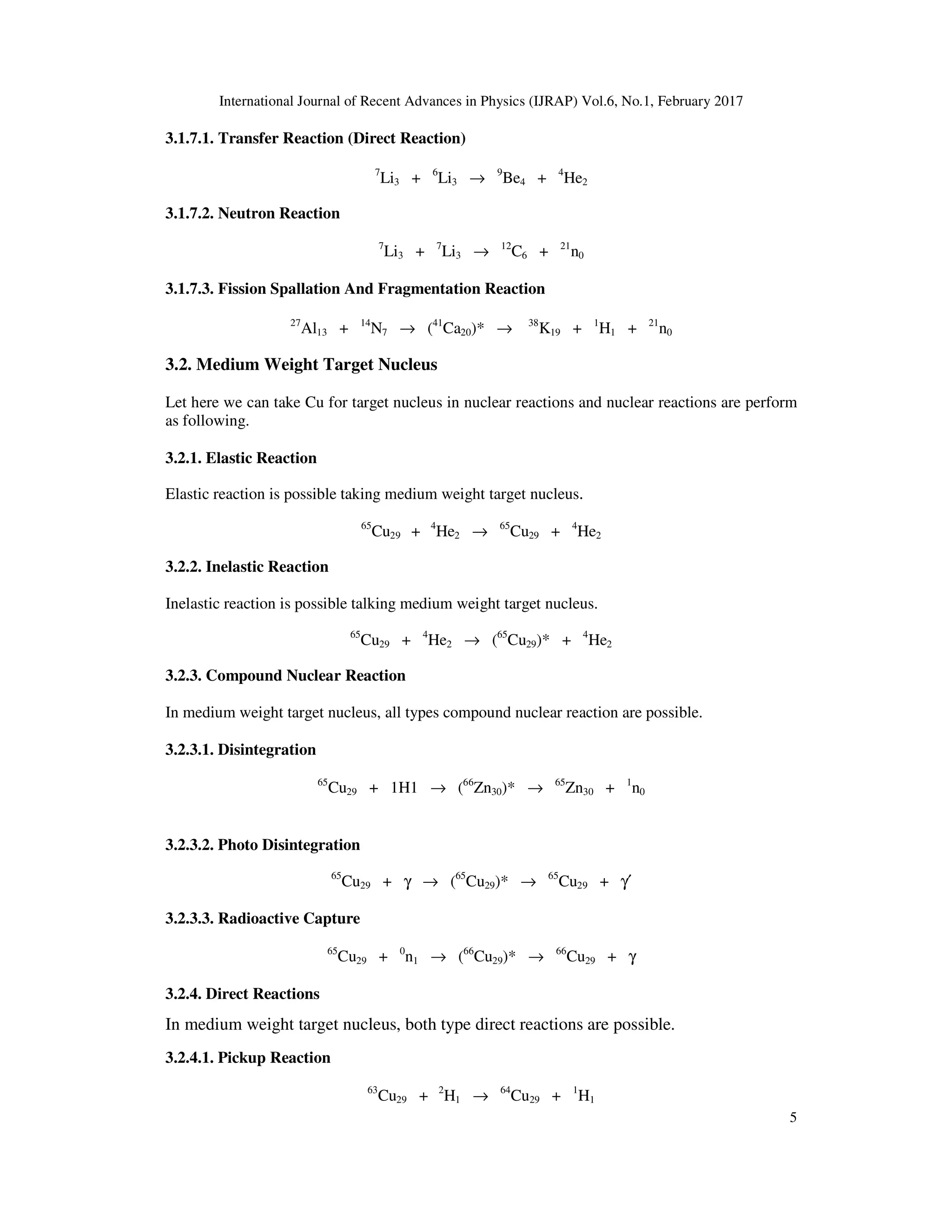 NUCLEAR REACTION TAKING DIFFERENT WEIGHT TARGET NUCLEUS | PDF