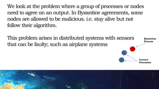 Distributed Computing On Topics of: Leader election + Byzantine ...