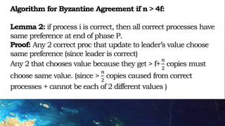 Distributed Computing On Topics of: Leader election + Byzantine ...