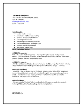 CV- Amitava Banerjee | DOC