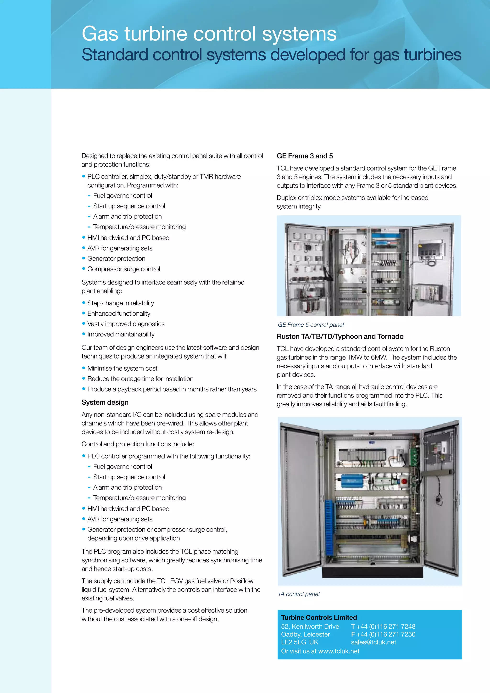 TCL Gas Turbine Control Systems | PDF