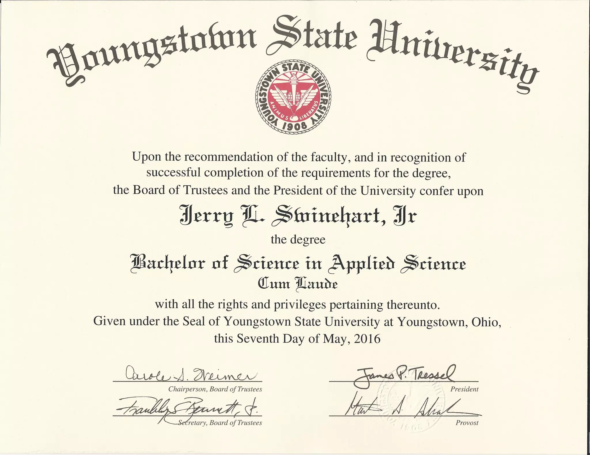 YSU Diploma 2016 | PDF