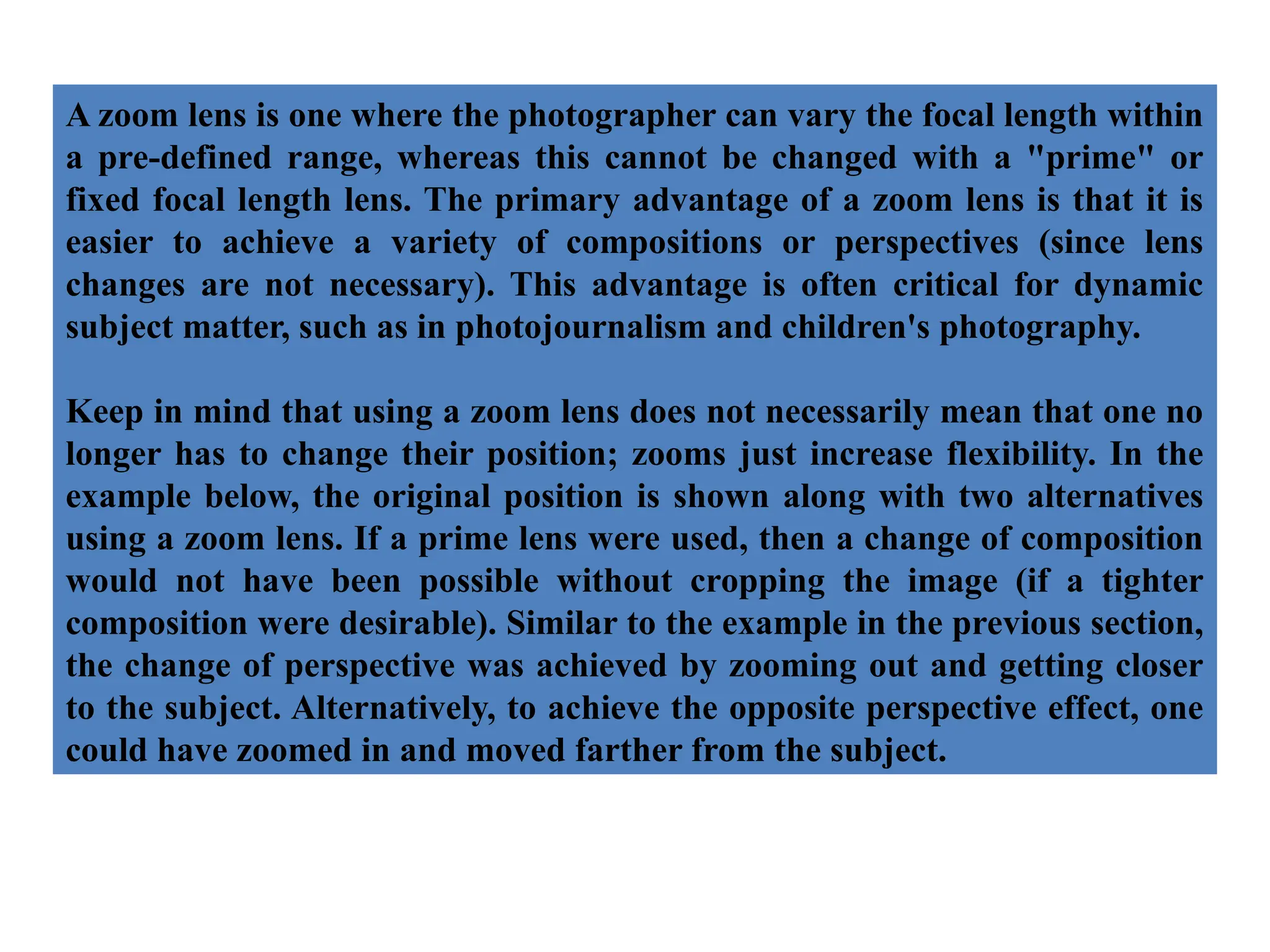 types of lenses, prime, zoom and speciality | PPTX