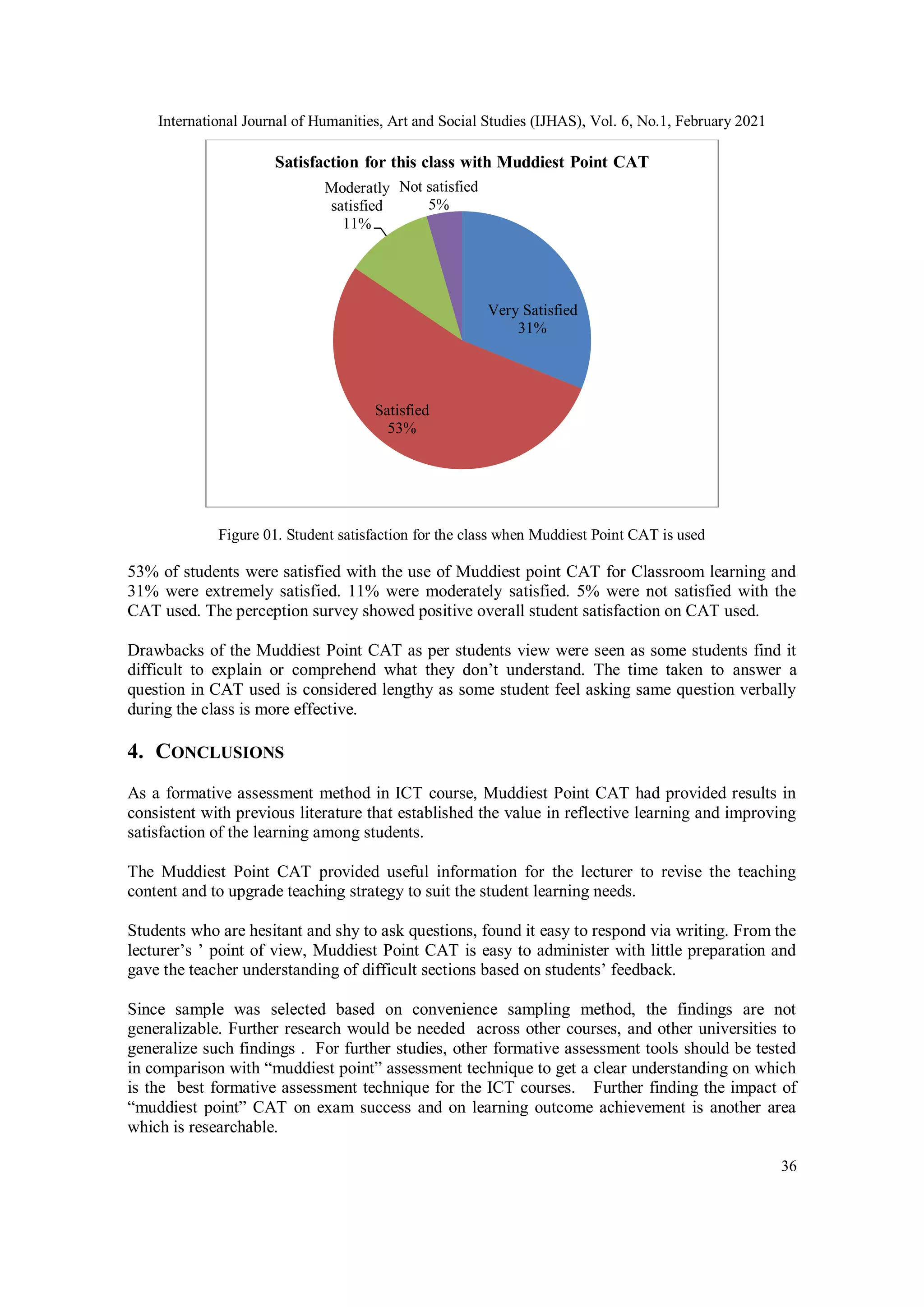 EVALUATION OF STUDENT PERCEPTIONS ON “MUDDIEST POINT” CLASSROOM ...