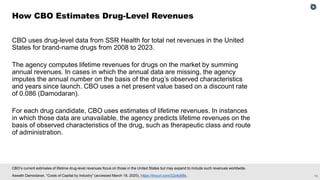 CBO's Model of Drug Development: Ongoing Updates | PDF