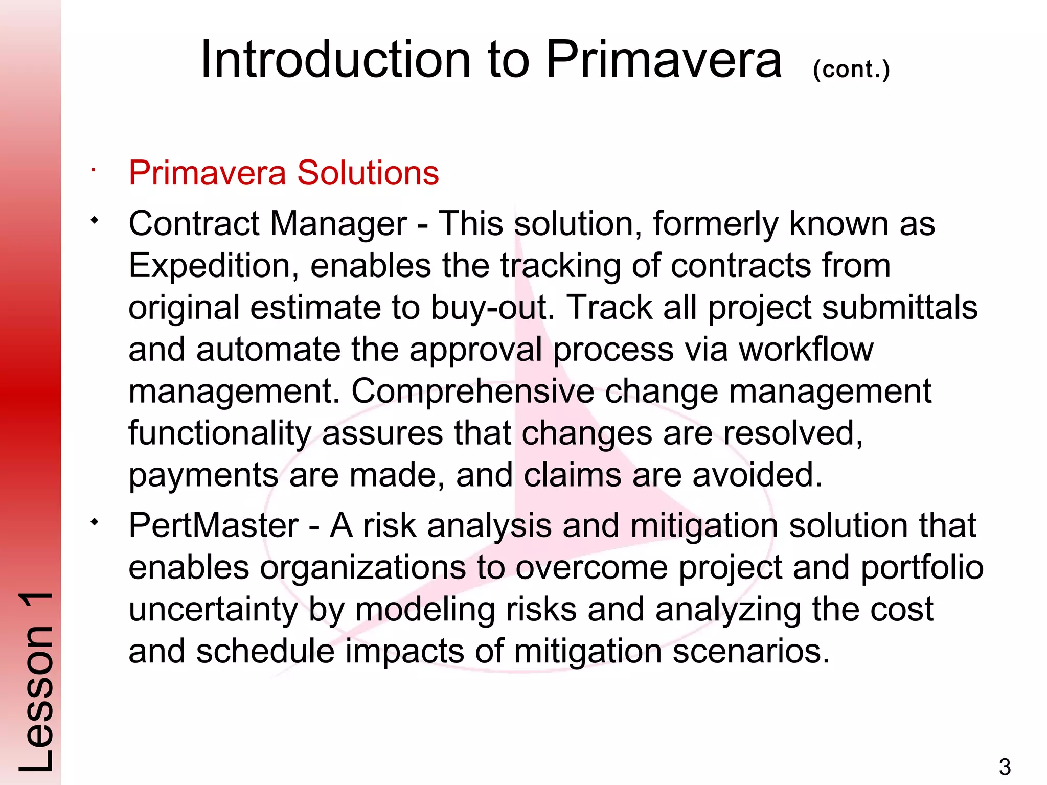 Primavera Training P6 | PPT