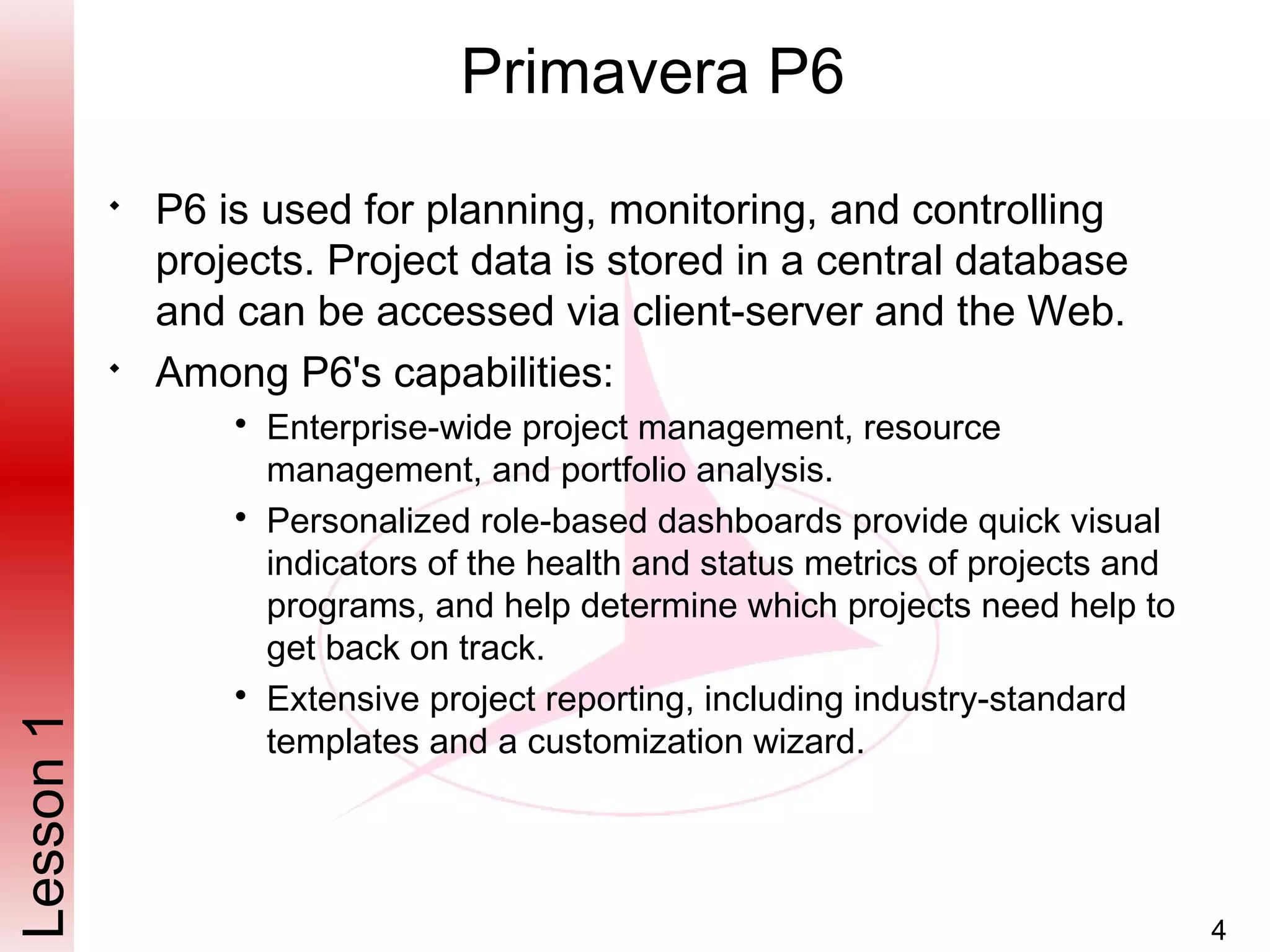 Primavera Training P6 | PPT