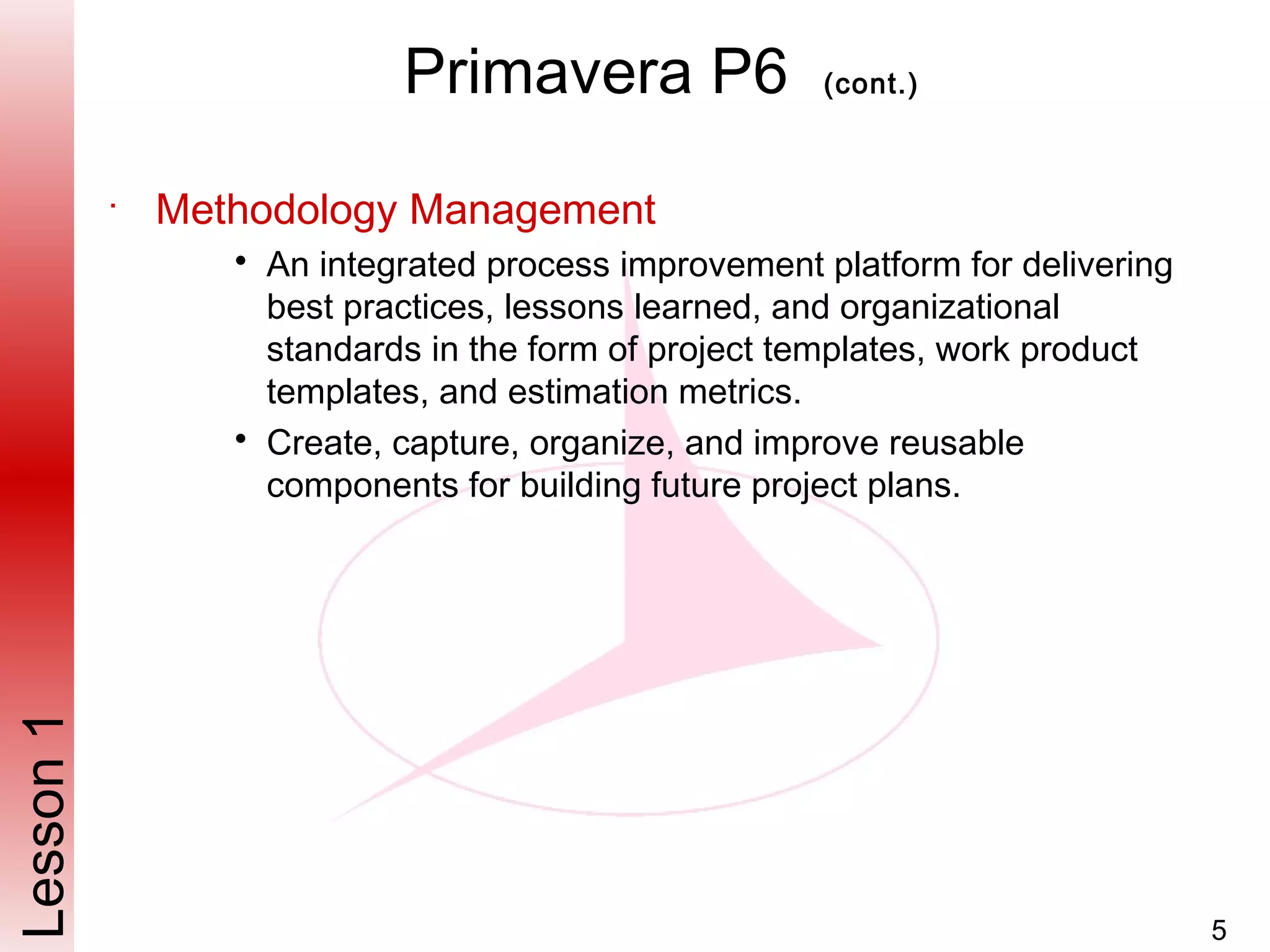 Primavera Training P6 | PPT