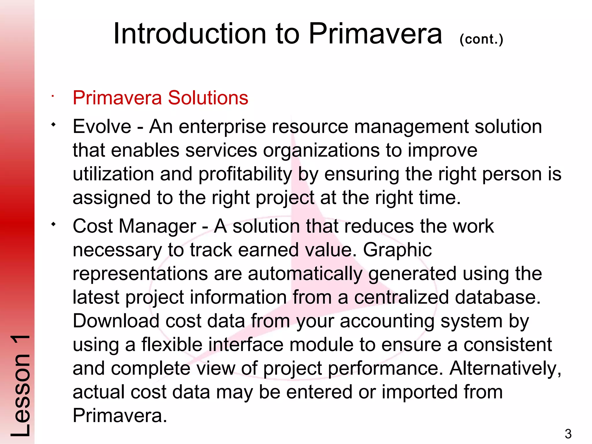 Primavera Training P6 | PPT