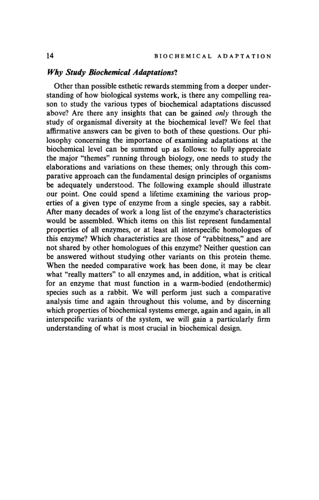 Biochemical Adaptation Pater W. Hochachka | PDF