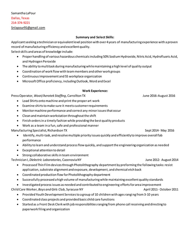 LaPour Resume 2016 | PDF LaPour Resume 2016 | PDF