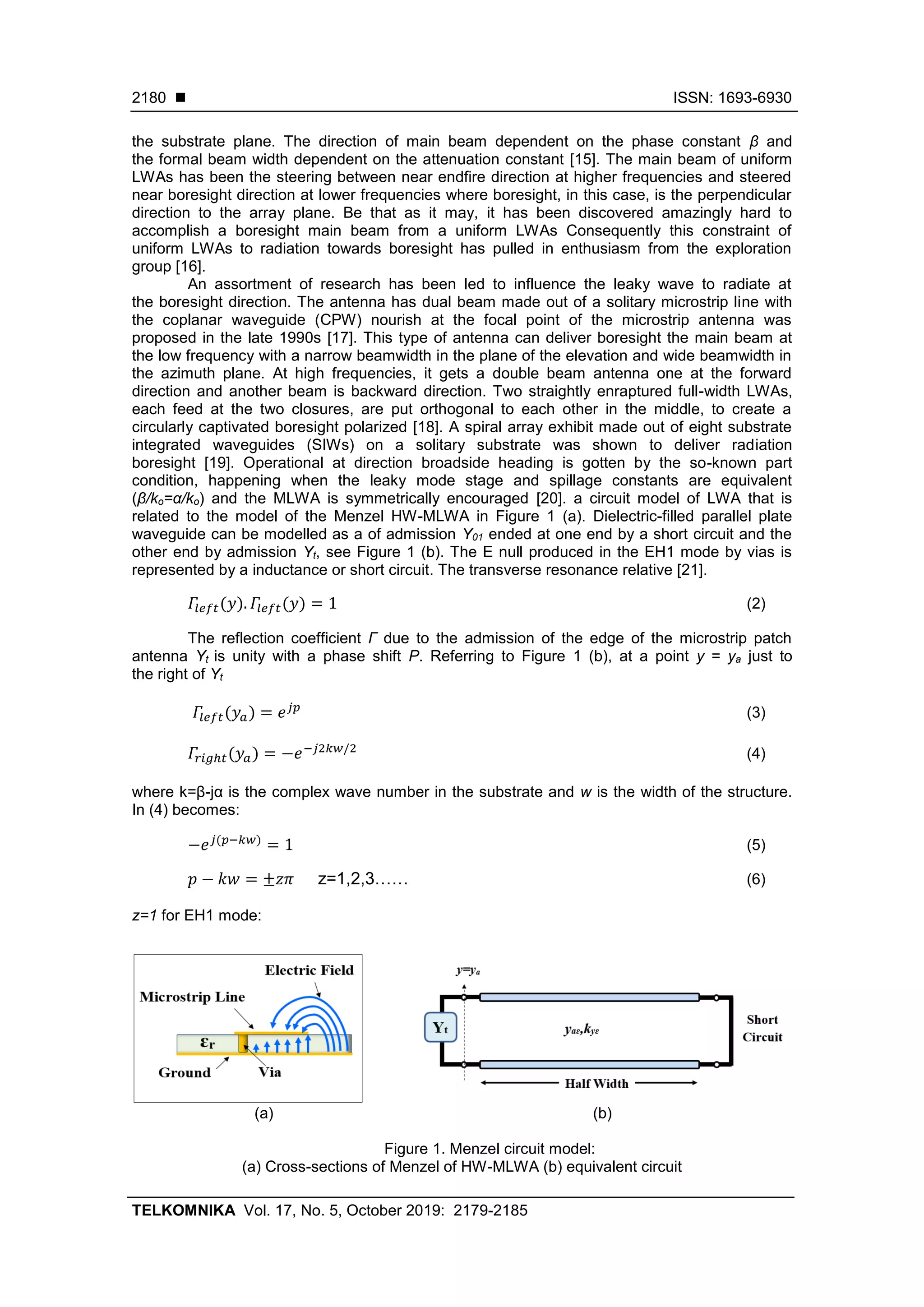 Enhancement of boresight radiation for leaky wave antenna array | PDF