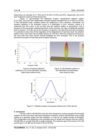 Enhancement of boresight radiation for leaky wave antenna array | PDF