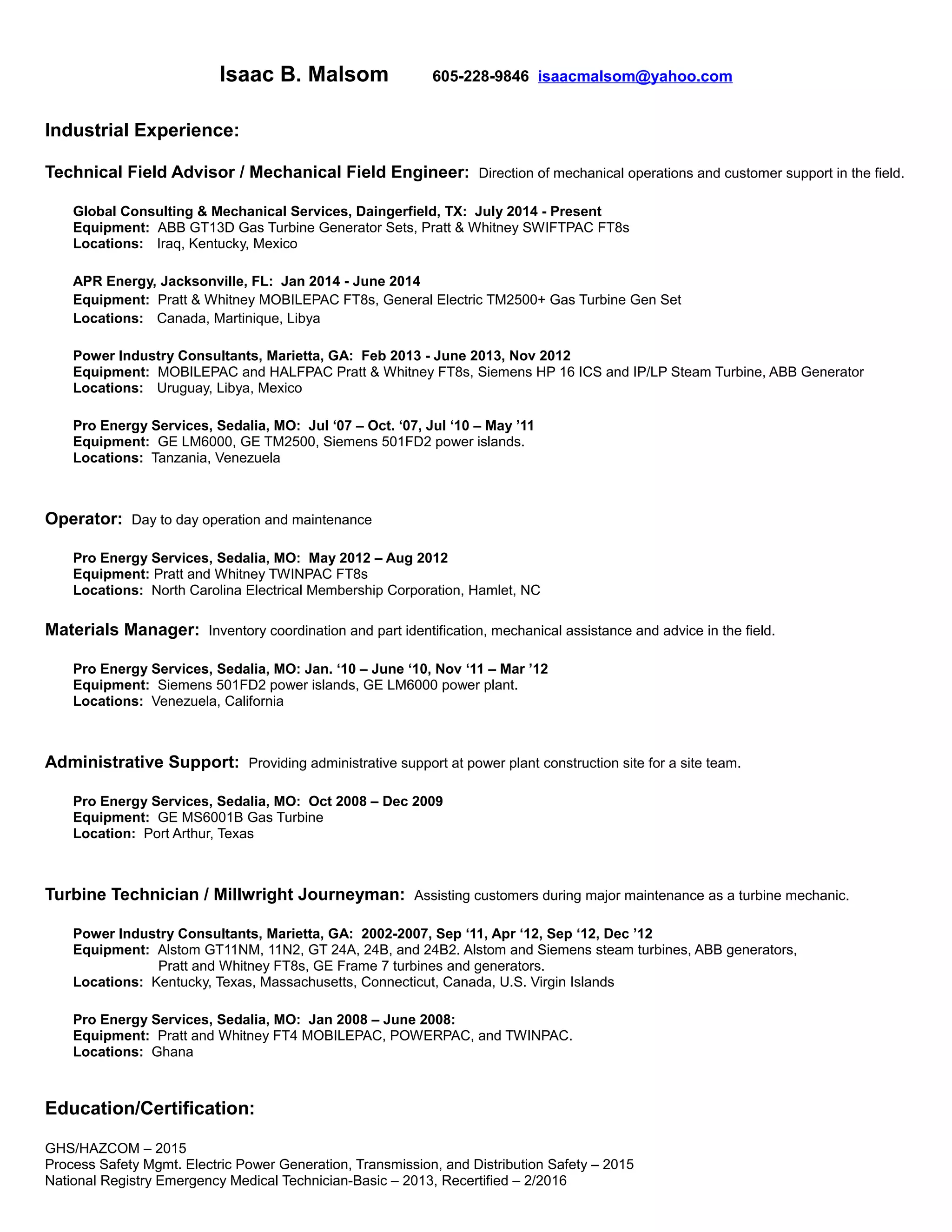 Isaac's Resume | RTF