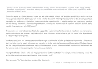 12 Steps to Tendering Success | PDF