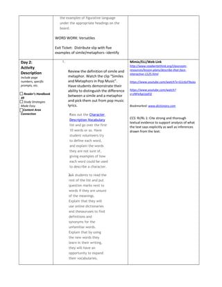 STRATEGIC READING LESSON PLAN LE | PDF