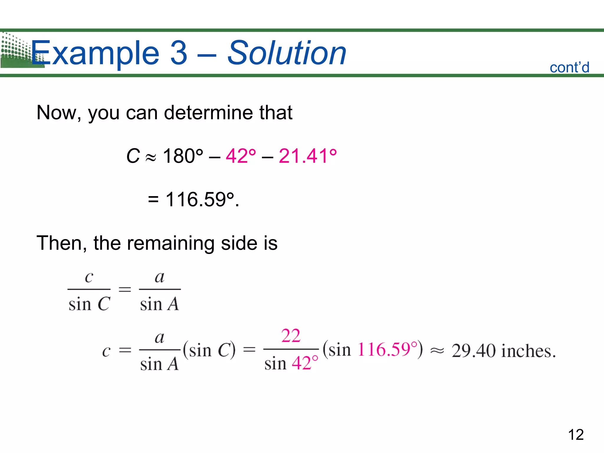 6 1 2 law of sines and cosines | PDF