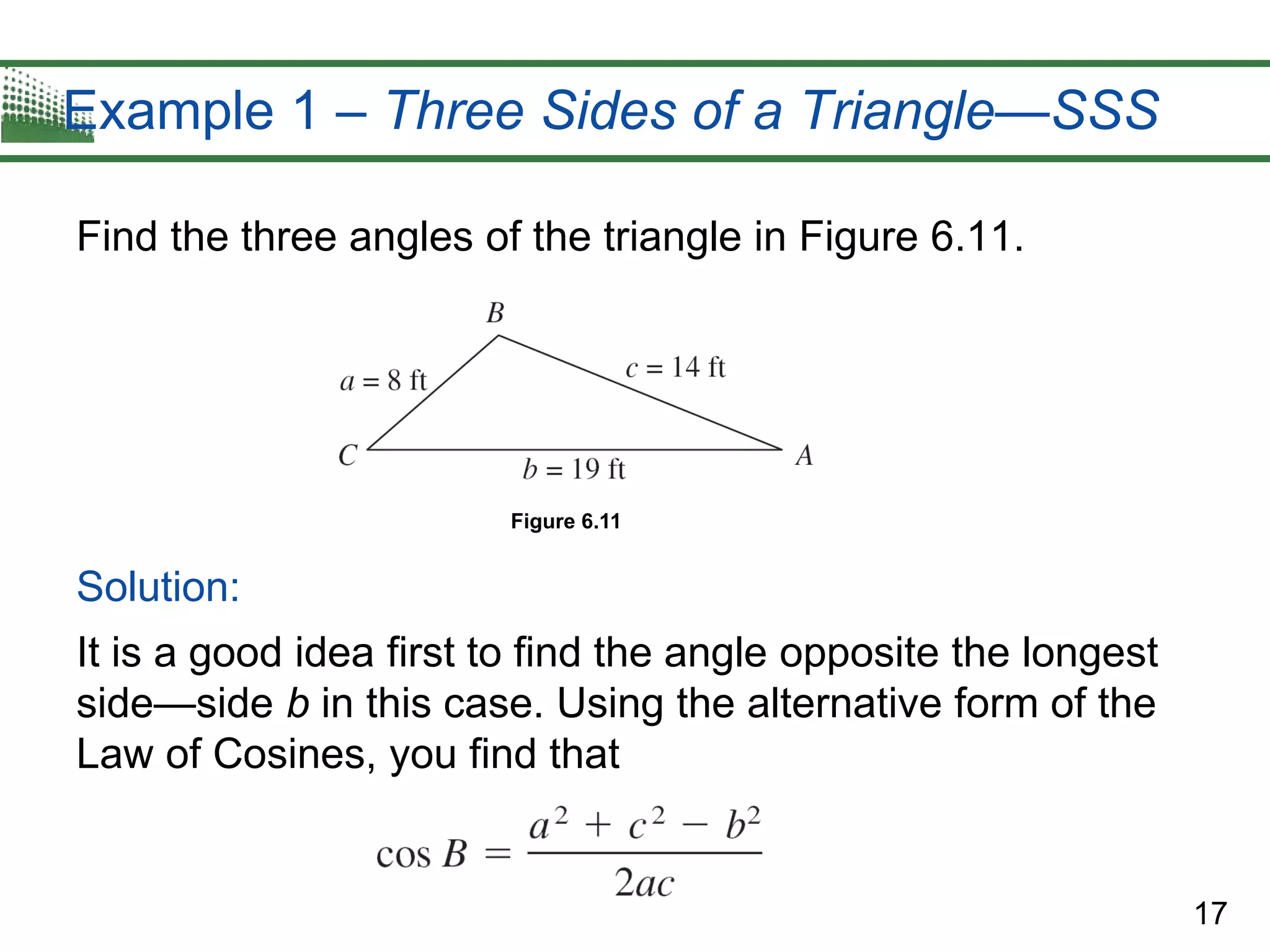 6 1 2 law of sines and cosines | PDF
