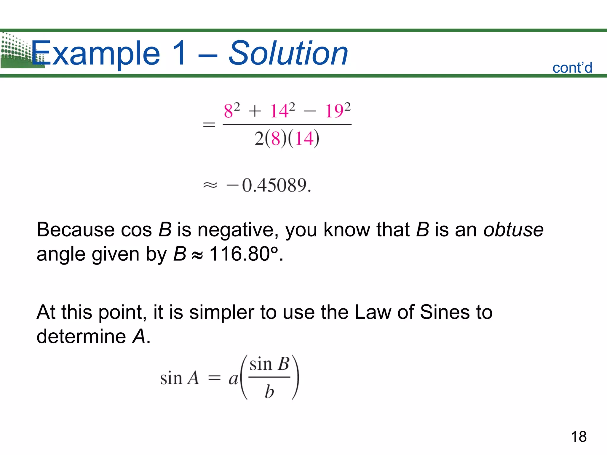 6 1 2 law of sines and cosines | PDF