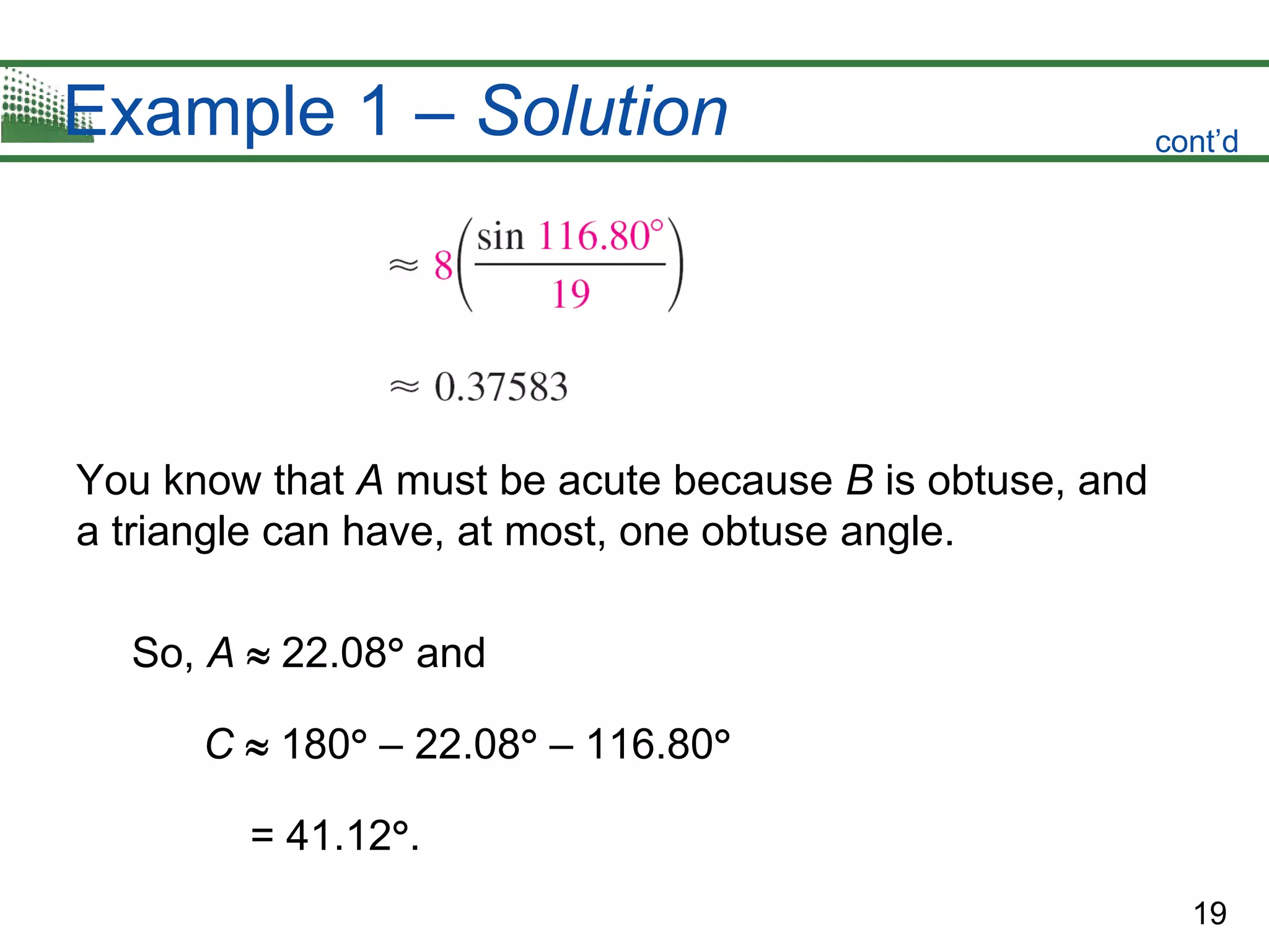 6 1 2 law of sines and cosines | PDF