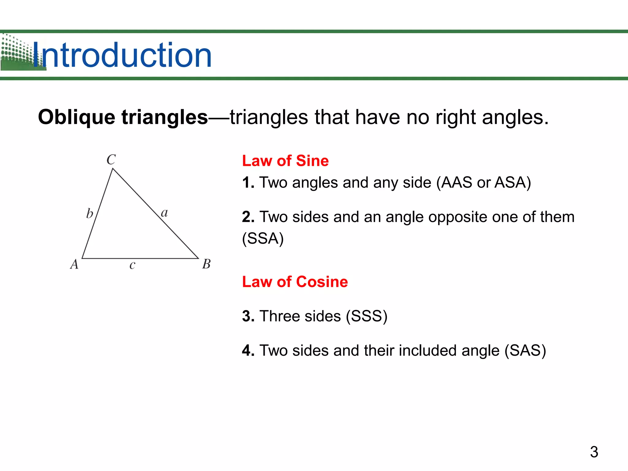 6 1 2 law of sines and cosines | PDF
