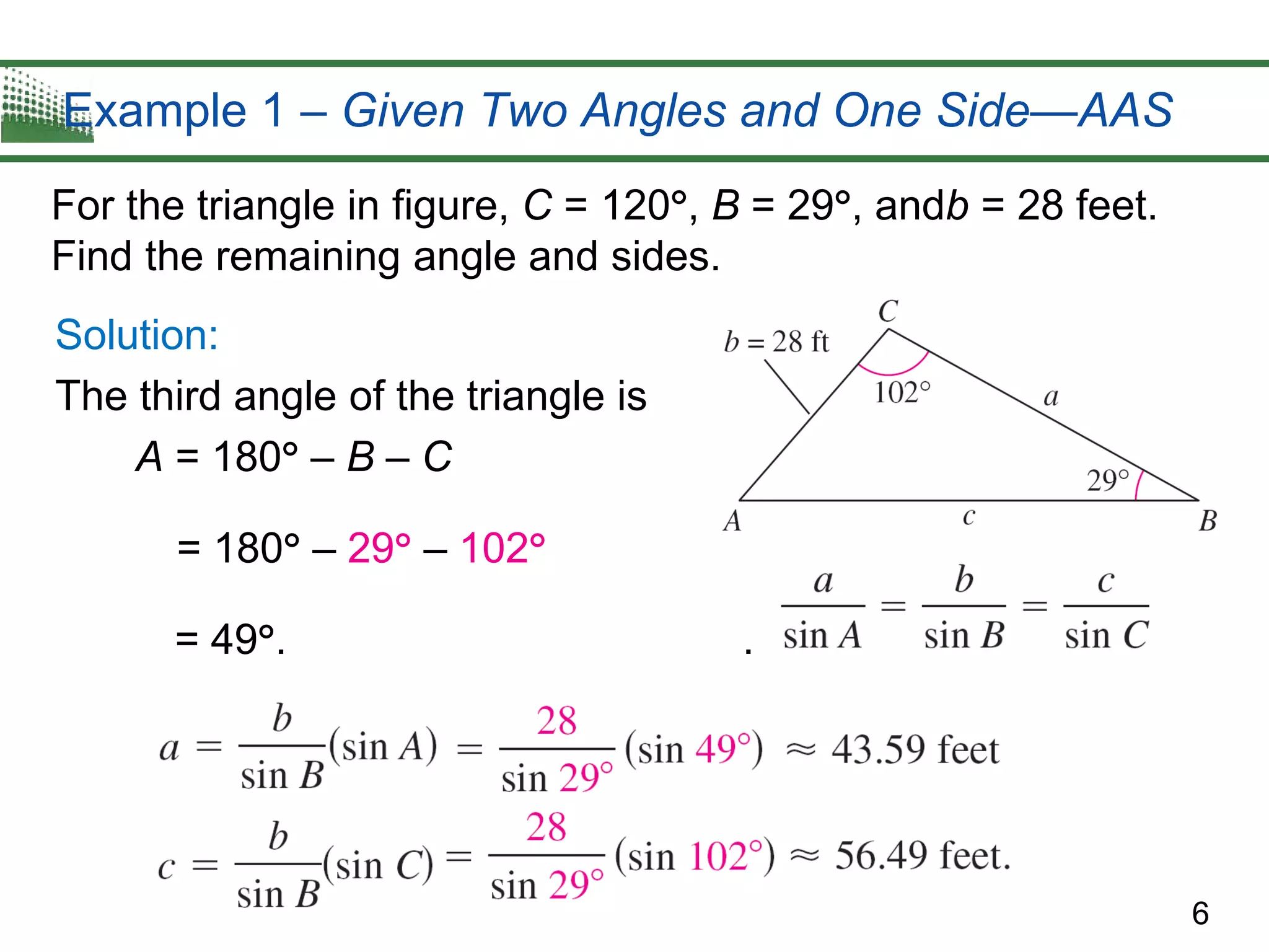 6 1 2 law of sines and cosines | PDF