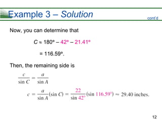6 1 2 law of sines and cosines | PDF