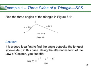6 1 2 law of sines and cosines | PDF