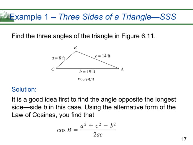 6 1 2 law of sines and cosines | PDF | Physics | Science