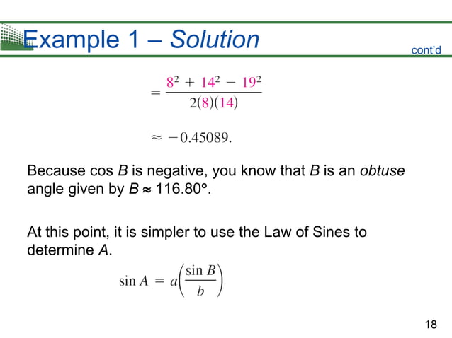6 1 2 law of sines and cosines | PDF | Physics | Science