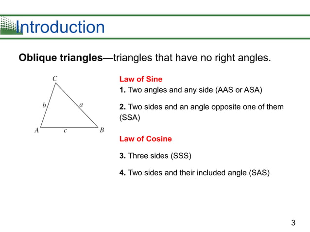 6 1 2 law of sines and cosines | PDF | Physics | Science