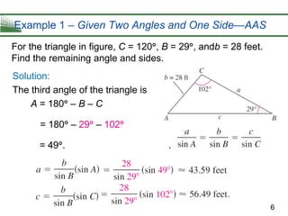 6 1 2 law of sines and cosines | PDF
