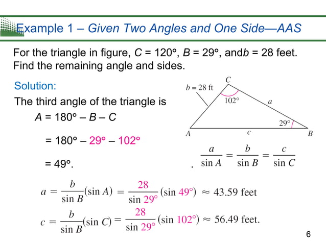 6 1 2 law of sines and cosines | PDF | Physics | Science