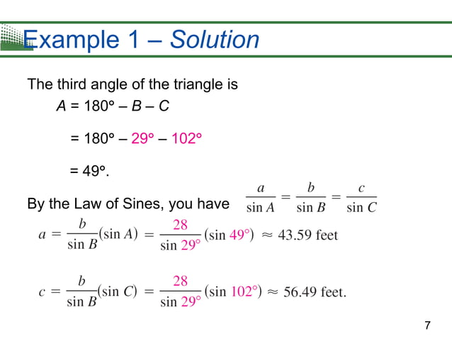 6 1 2 law of sines and cosines | PDF | Physics | Science