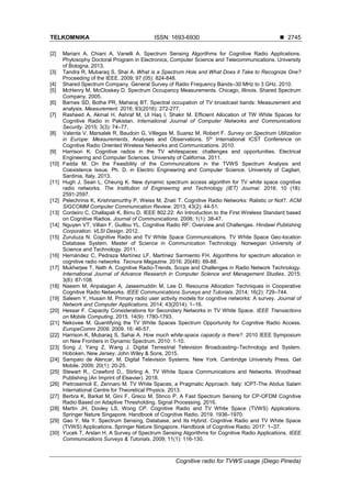 Cognitive radio for TVWS usage | PDF