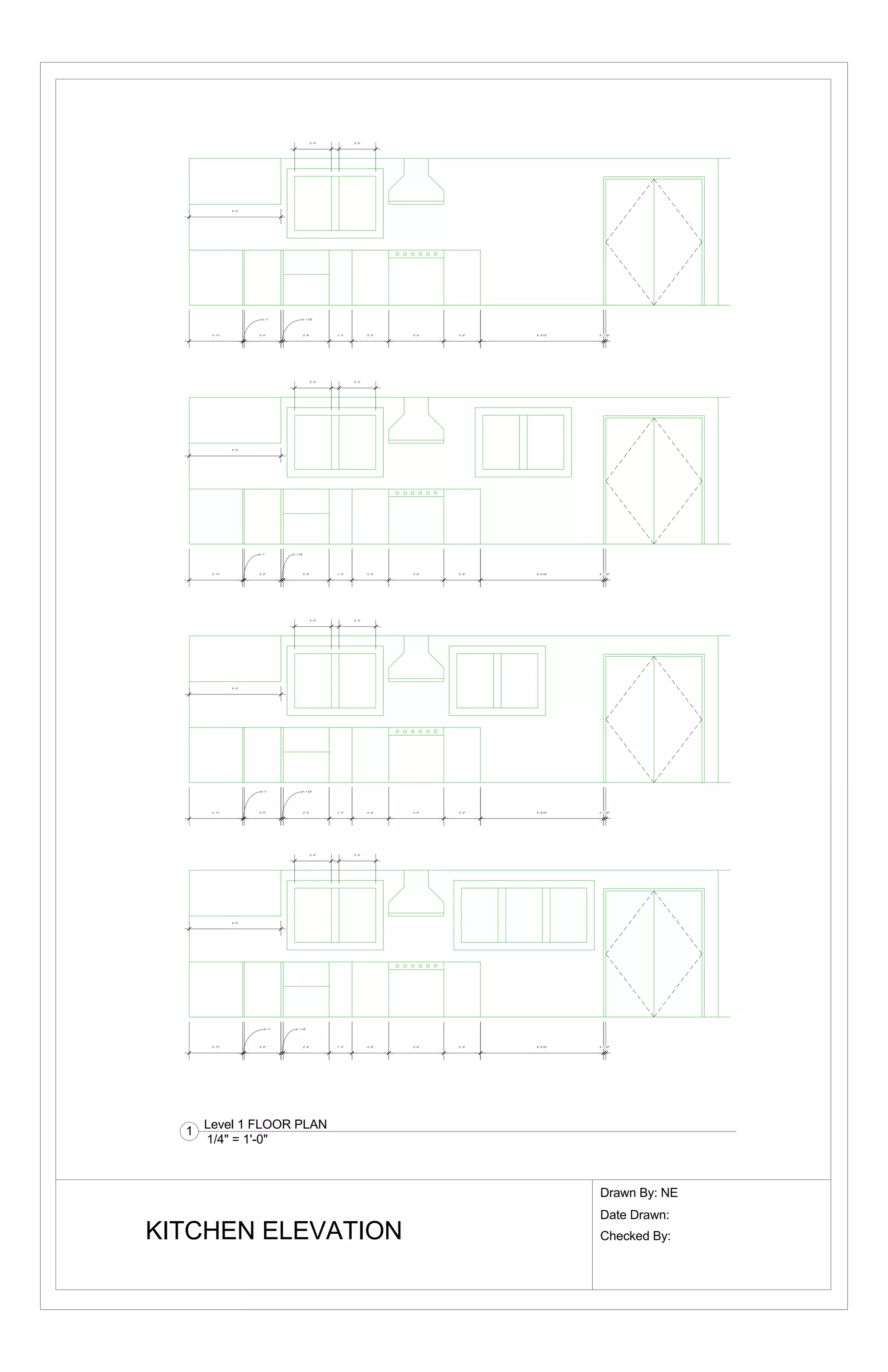 Spencer Kitchen - Elevation | PDF | Drawing and Sketching | Arts and Crafts