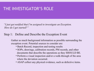 Exception Event Training | PPT