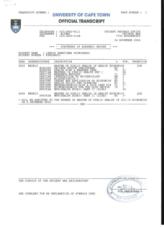 Dr Lennie-UCT Transcript