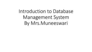 Dbms introduction about data models,data | PPT