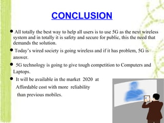 5G MOBILE TECHNOLOGY PPT | PPT