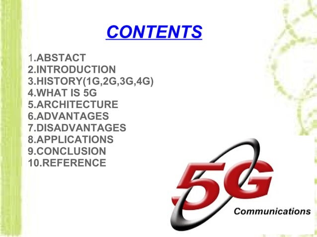 5G MOBILE TECHNOLOGY PPT | PPT