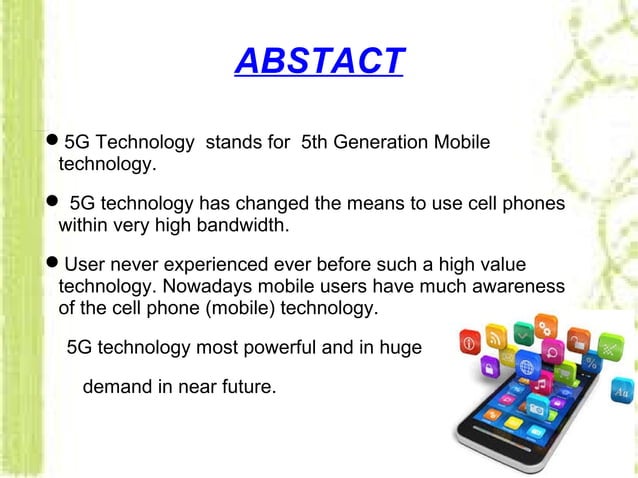 5G MOBILE TECHNOLOGY PPT | PPT