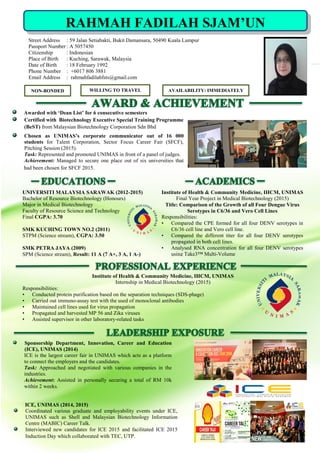 CV Rahmah Fadilah Sjamun 2.0 | PDF