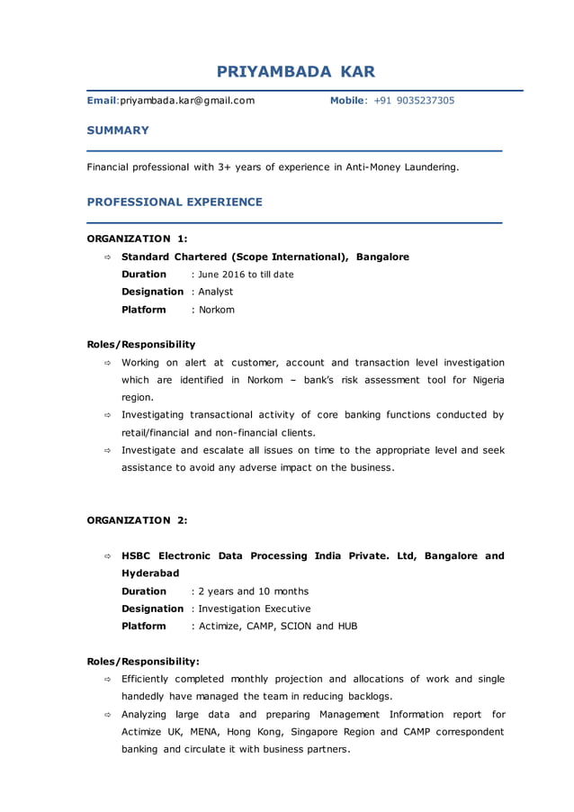 PRIYAMBADA_KAR | DOCX | Business Banking & Finance | Business