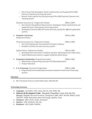 Martin L Kendall resume | PDF